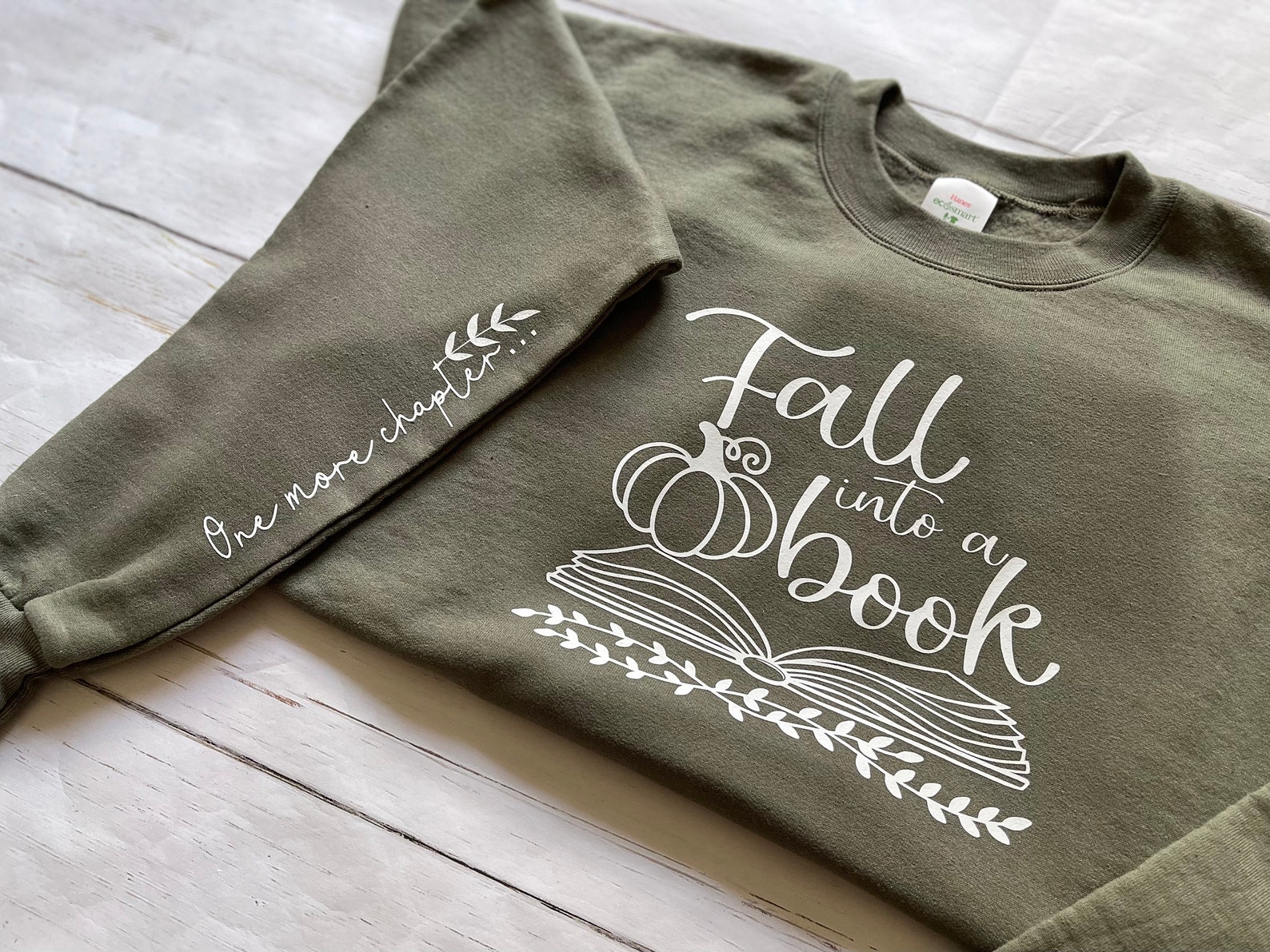 Fall Into A Book Crewneck, Fall Book Shirt, Autumn Bookish Merch, Gifts ...