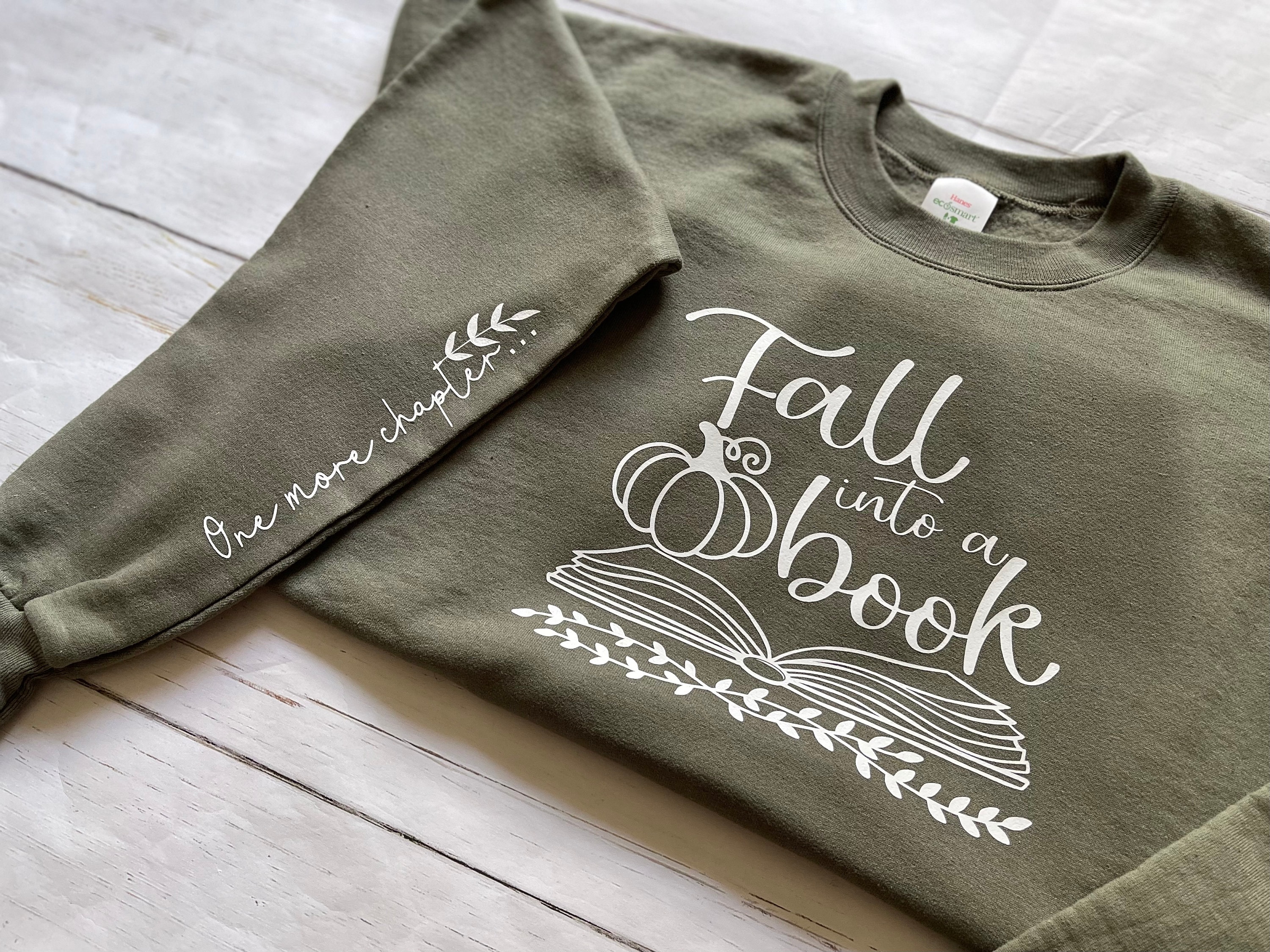 Fall Into A Book Crewneck, Fall Book Shirt, Autumn Bookish Merch, Gifts ...