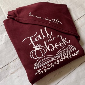 Fall Into A Book Crewneck, Fall Book Shirt, Autumn Bookish Merch, Gifts ...