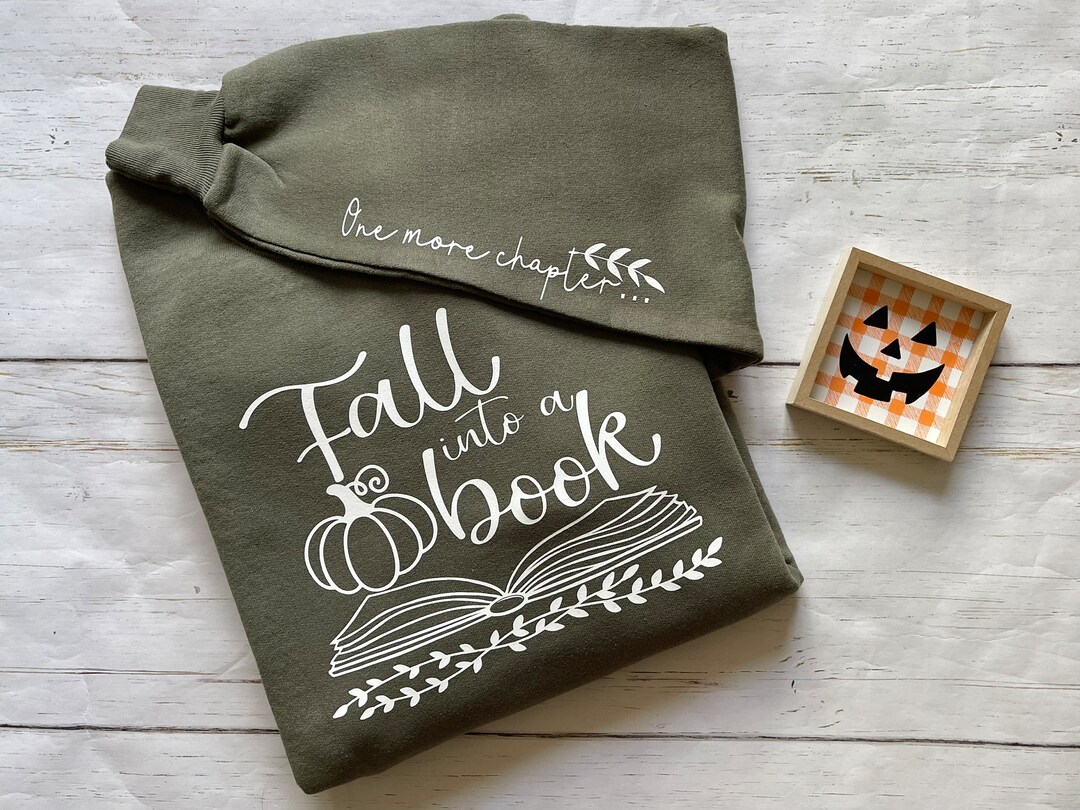 Fall Into A Book Crewneck, Fall Book Shirt, Autumn Bookish Merch, Gifts ...