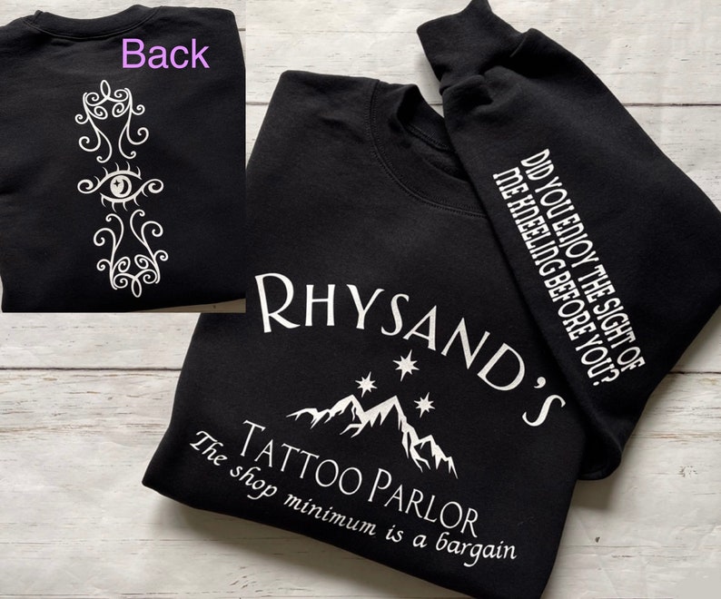 Officially Licensed ACOTAR Sweatshirt, Rhysand’s Tattoo Parlor, Rhysand ...
