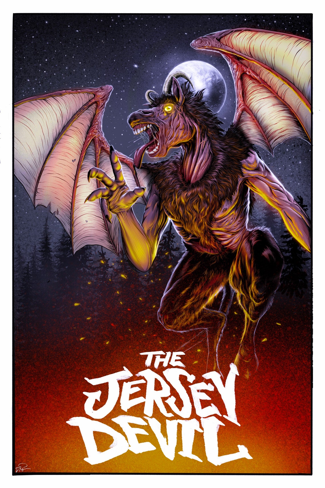 The Jersey Devil - 12x18 Poster Print - Etsy