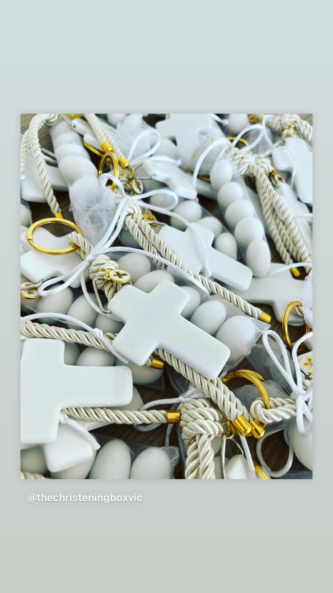 Christening Bomboniere / Favour Acrylic Cross Rope Keychain - Etsy ...