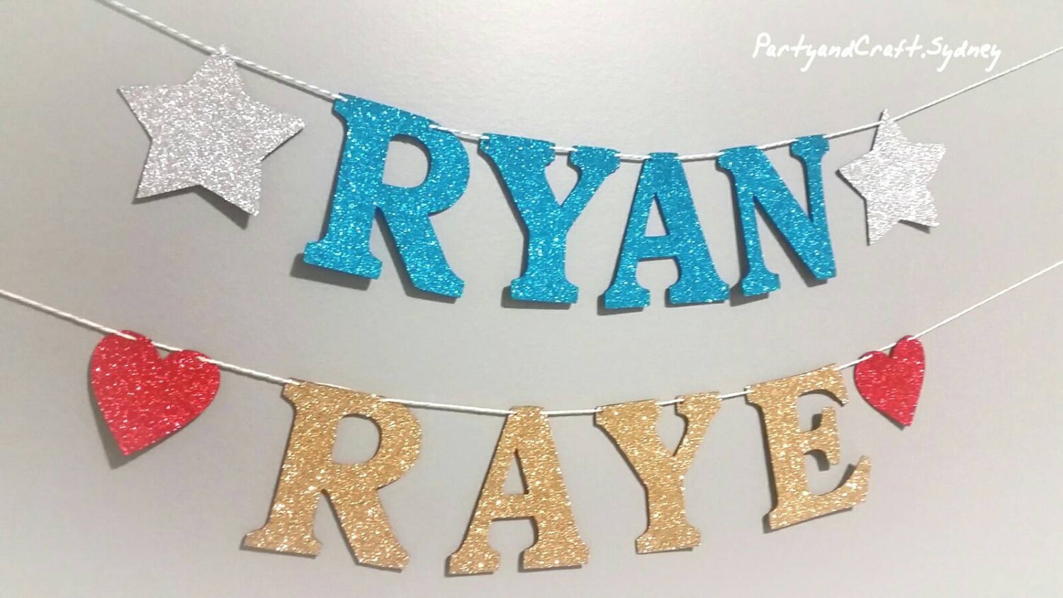Custom Name Banner From Gold Glitter Felt Fabric 4.0 - Etsy