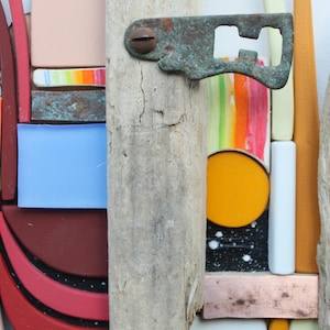 Elements | Beach House | Wall Sculpture | Wood Wall Art | Mixed Media ...