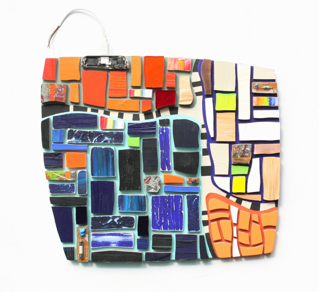 Pathways | Mixed Media | Mosaic | Unique Piece | Wood Wall Art | Wall ...