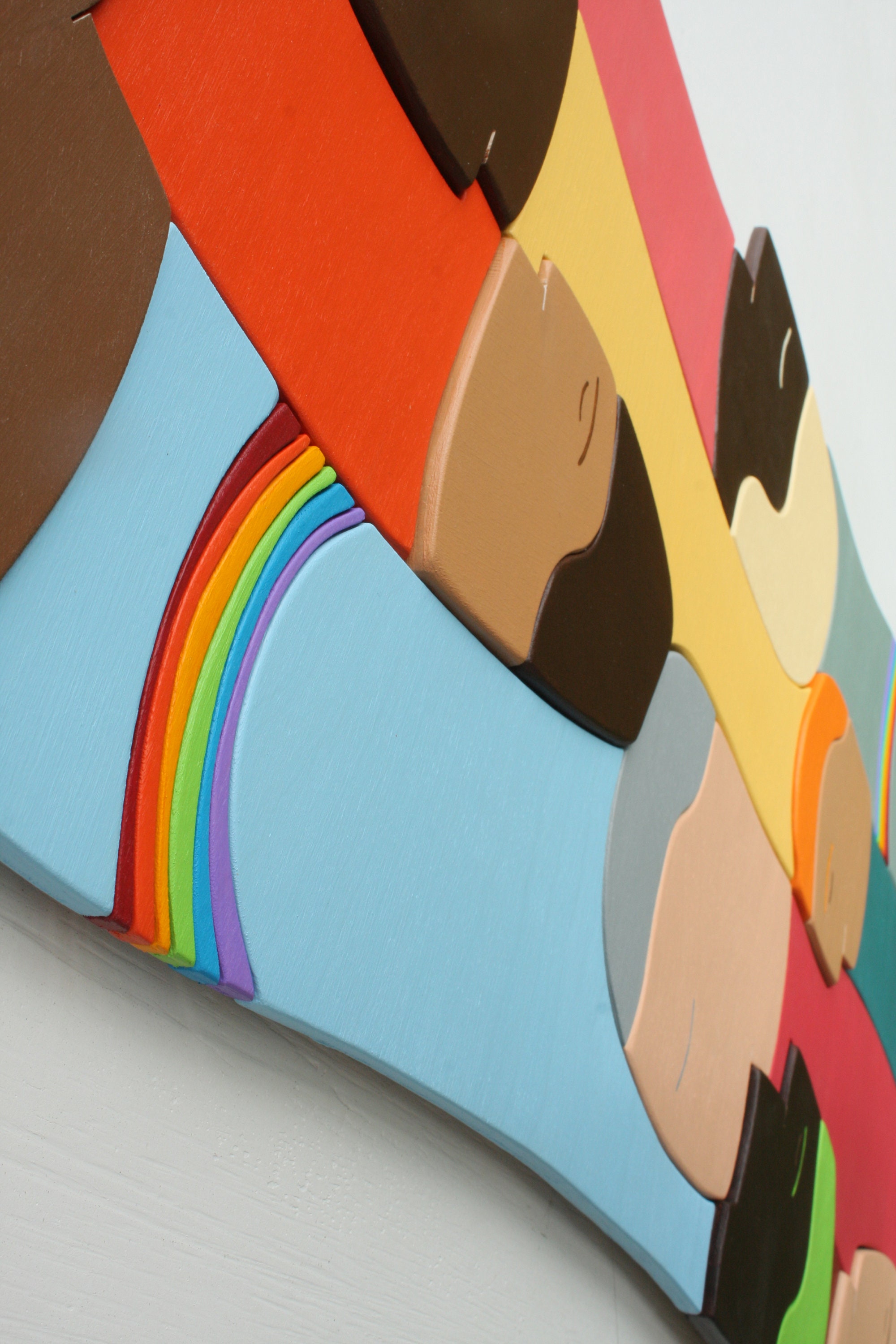 Embrace Wood Wall Sculpture: Original Acrylic Artwork - Etsy