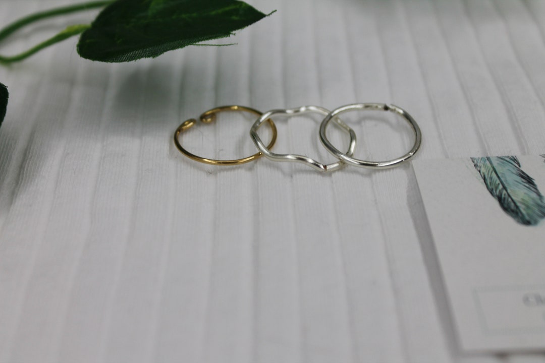 Stackable Silver or Gold Rings - Etsy