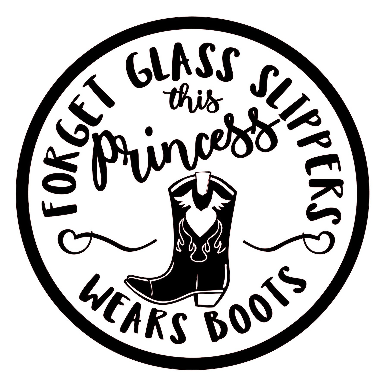 Princess Wears Boots Svg No Glass Slippers Svg Cowgirl Svg Princess - Etsy