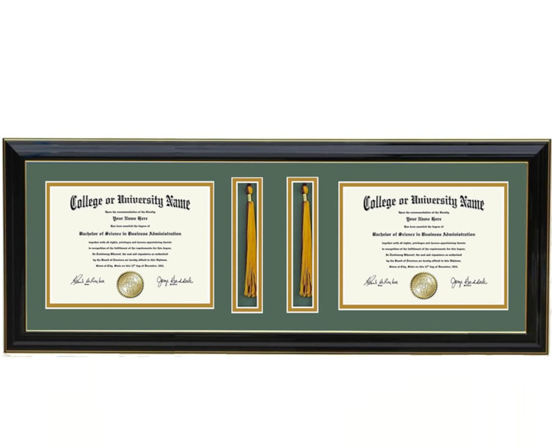 Double Diploma and Tassels Frame 5x7,8x6,9x7,10x8,11x8.5,12x9,13x10 ...