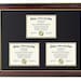 Triple Diploma Frame 5x7,8x6,9x7,10x8,11x8.5,12x9,13x10,14x11 SQ-F - Etsy