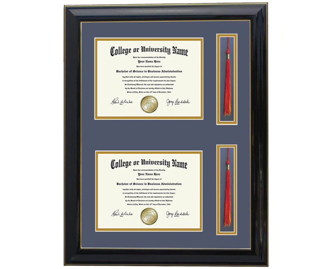 Double Diploma and Tassels Frame 5x7,8x6,9x7,10x8,11x8.5,12x9,13x10 ...
