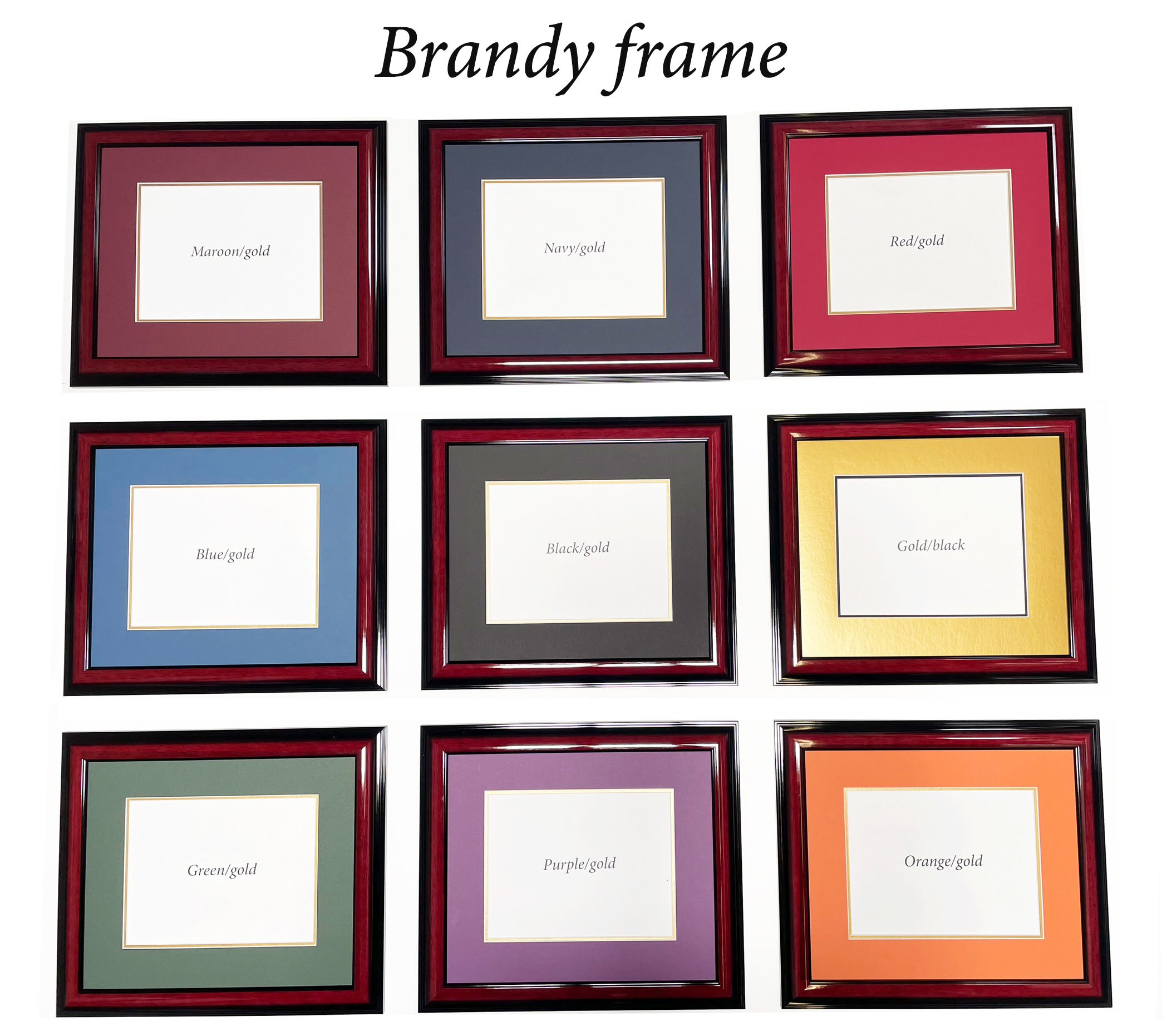 Double Diploma Frame 5x7,8x6,9x7,10x8,11x8.5,12x9,13x10,14x11,12x15 ...