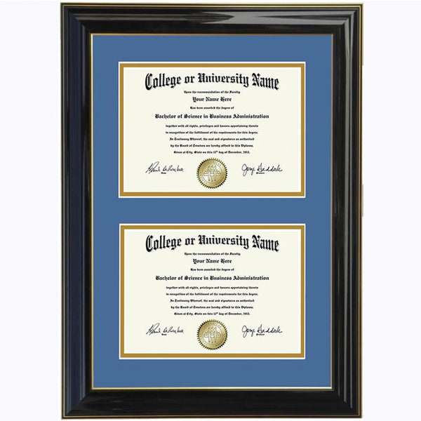 Double Diploma Frame - Etsy