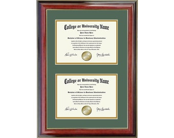 Triple Diploma Frame 5x7,8x6,9x7,10x8,11x8.5,12x9,13x10,14x11 H-F - Etsy