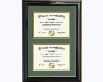 Triple Diploma Frame 5x7,8x6,9x7,10x8,11x8.5,12x9,13x10,14x11 V-F - Etsy