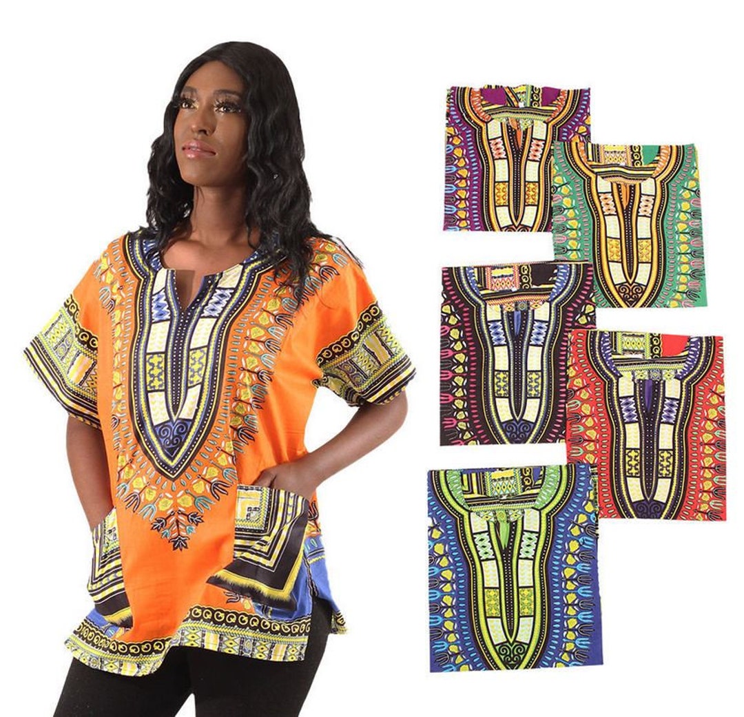 African Dashiki - Traditional Print Dashiki - Ankara Style Clothing ...