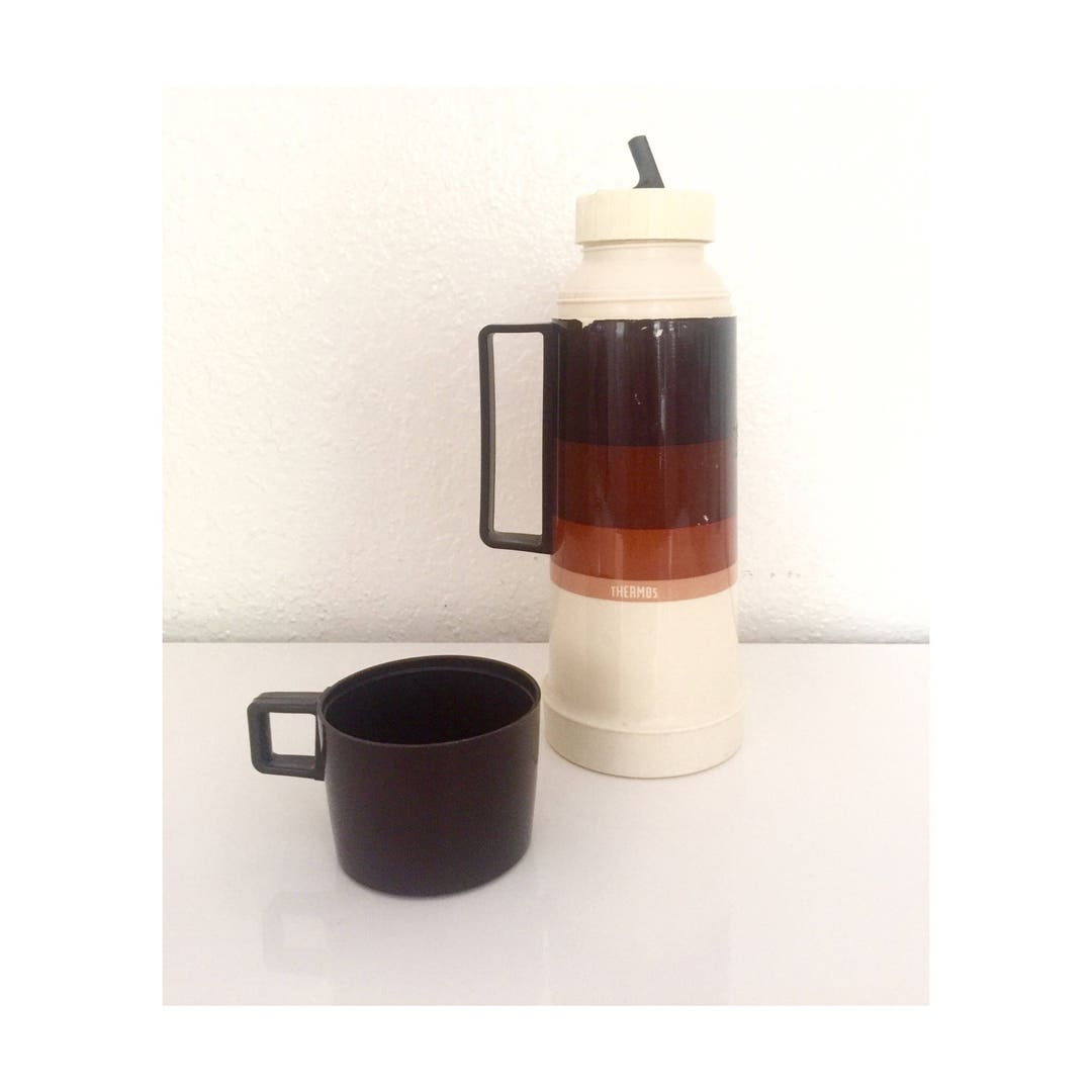 Vintage 1980s "stranger Things" Shades of Brown Thermos - Etsy