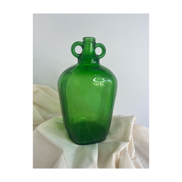 Green Glass Jug - Etsy