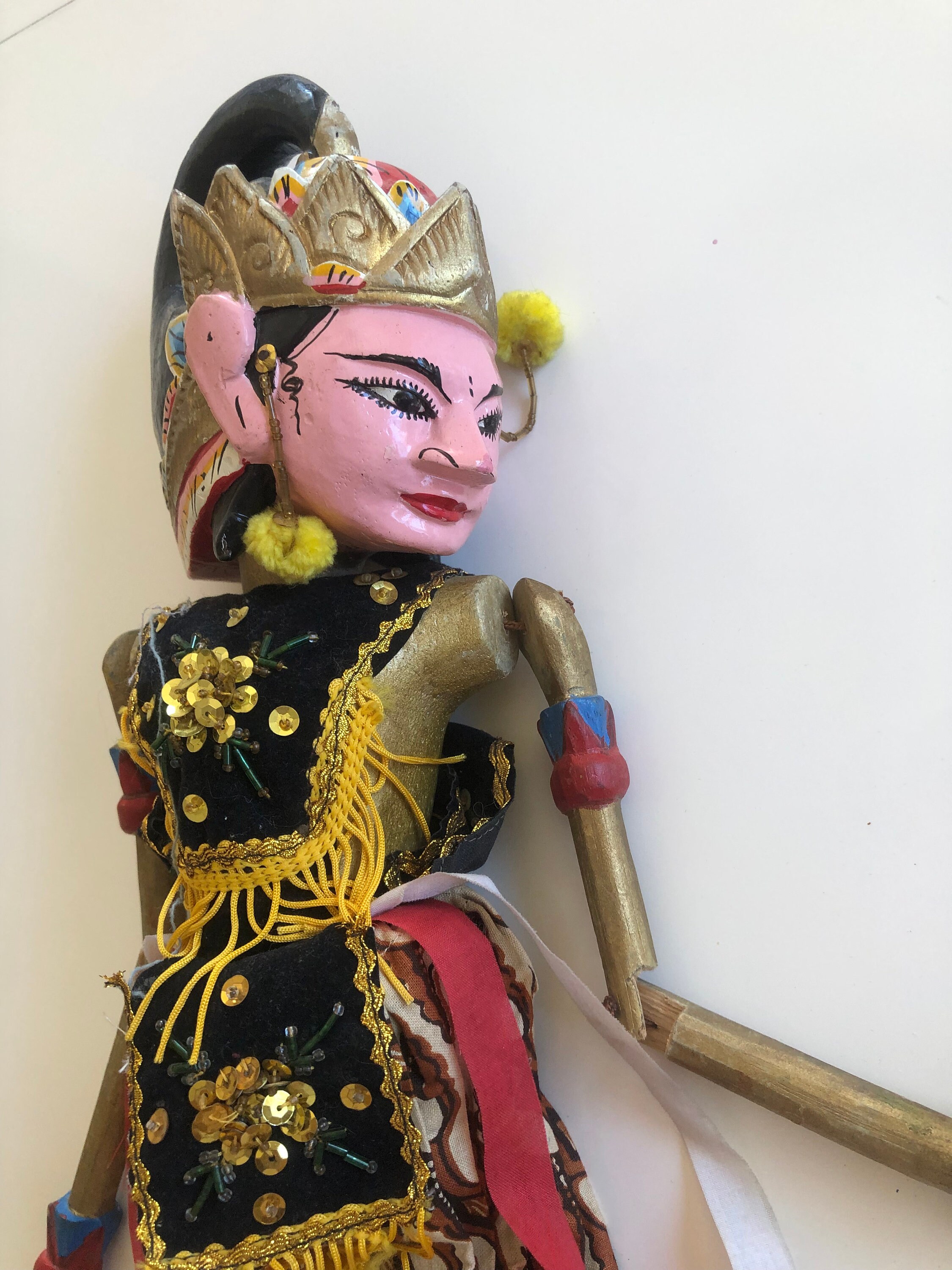 JAVANESE ROD PUPPET Vintage Javanese Wayang Golek Theatre Puppet ...