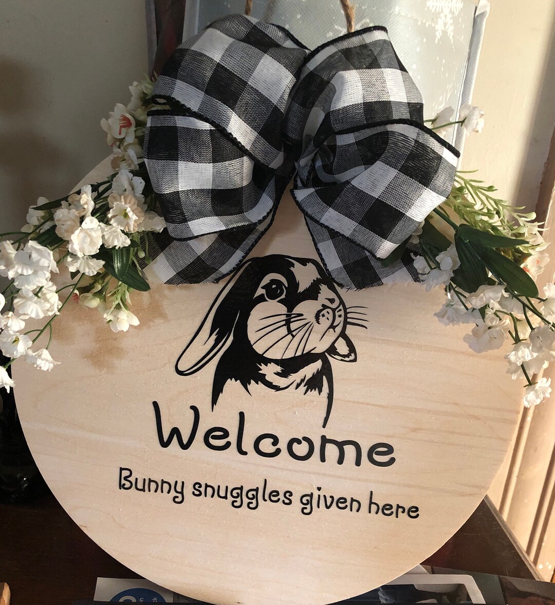 Wooden 12 Inch Round Door Hanger - Etsy