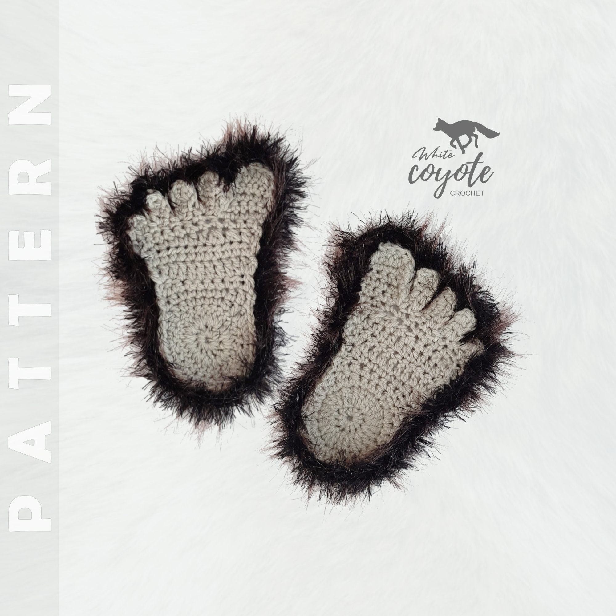 Crochet Pattern Applique Bigfoot Footprints - Etsy