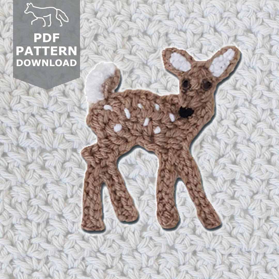 Whitetail Fawn - Applique - Crochet Pattern - Etsy