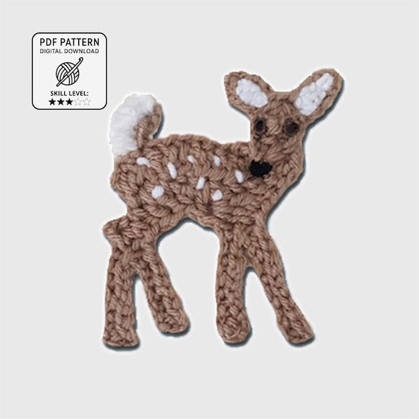 Crochet Deer Applique - Etsy