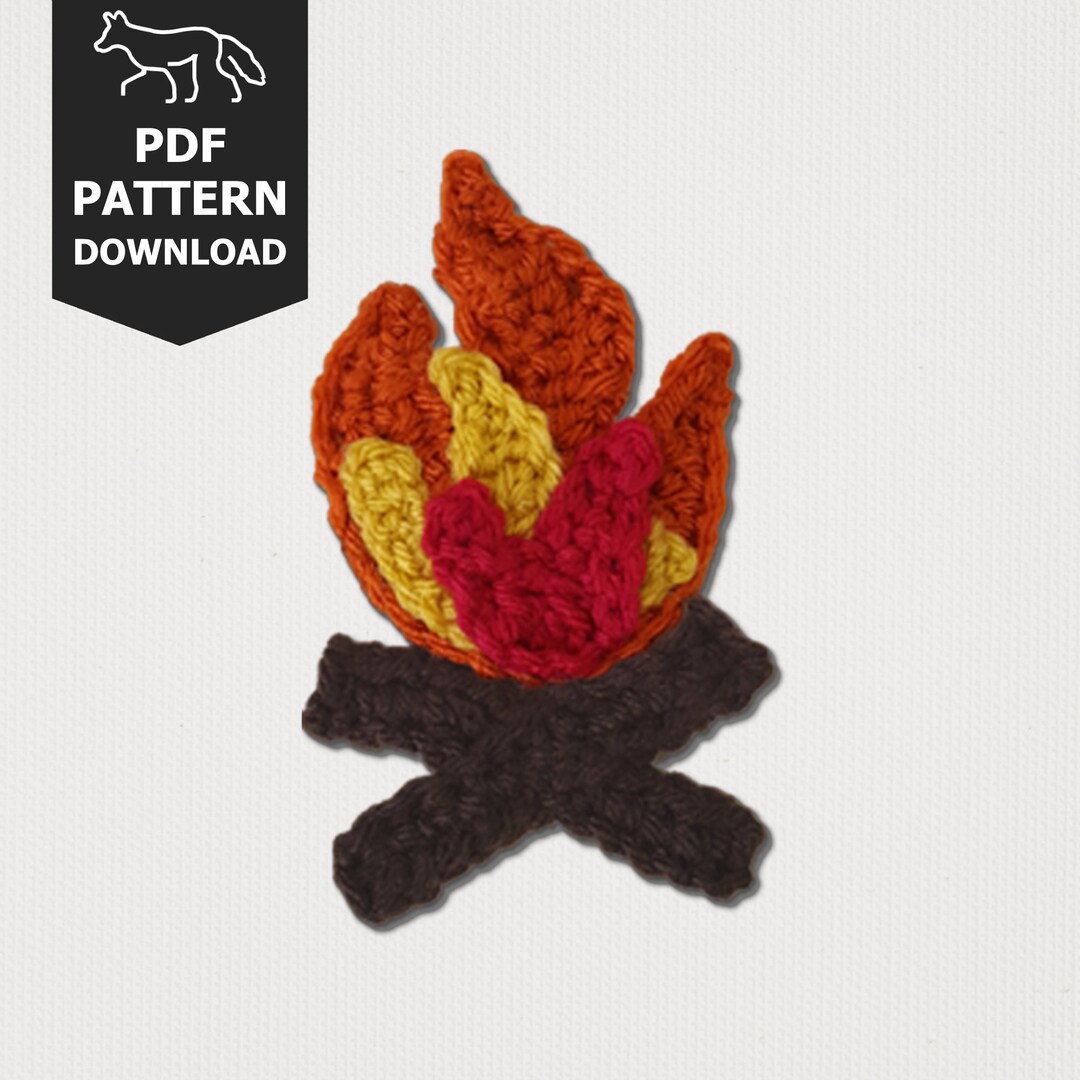 Campfire - Applique - Crochet Pattern - Etsy