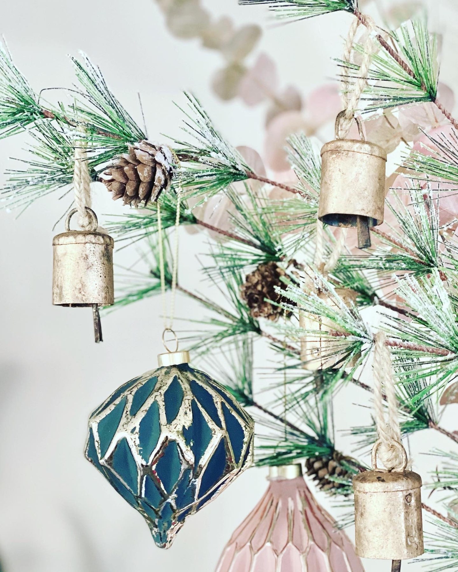 Rustic Farmhouse Bell Ornaments | Set of 4 Christmas Decor | Handmade ...