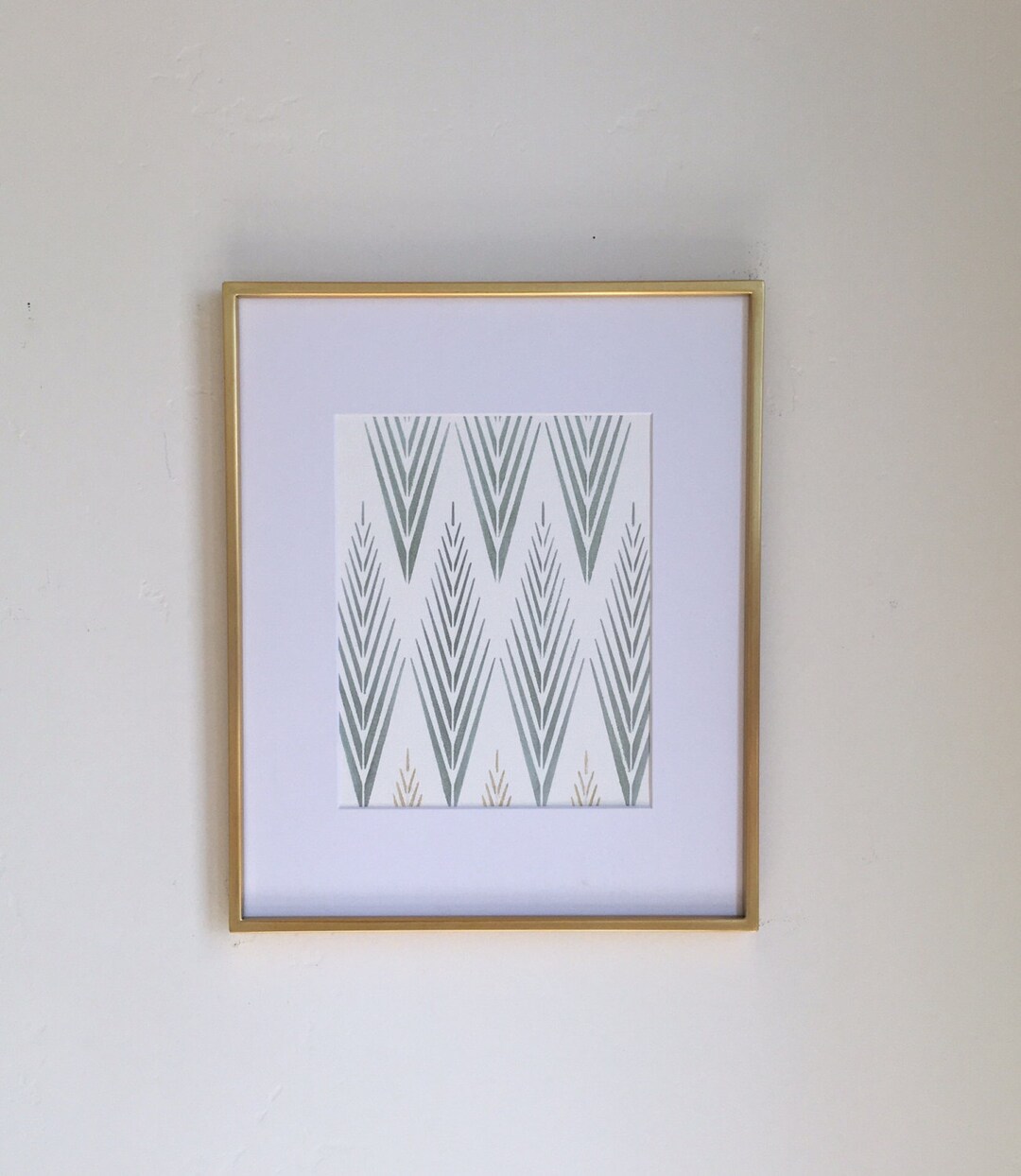 8x10 Metallic Sage and Gold Tribal Wall Art, Modern Boho, Aztec Print ...