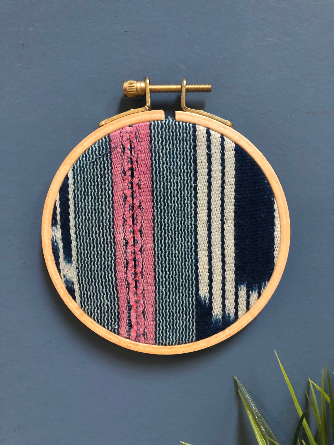 4 Blue Pink Purple Hmong Gallery Wall Hanging Wood Circle - Etsy