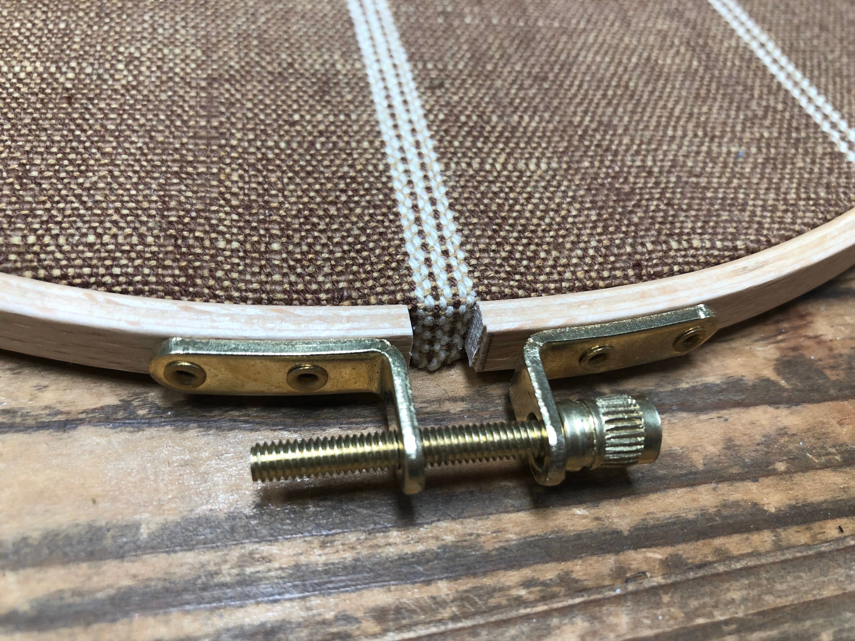 Designer Textile Gallery Wall Art Set Wood Circle Frame | Etsy