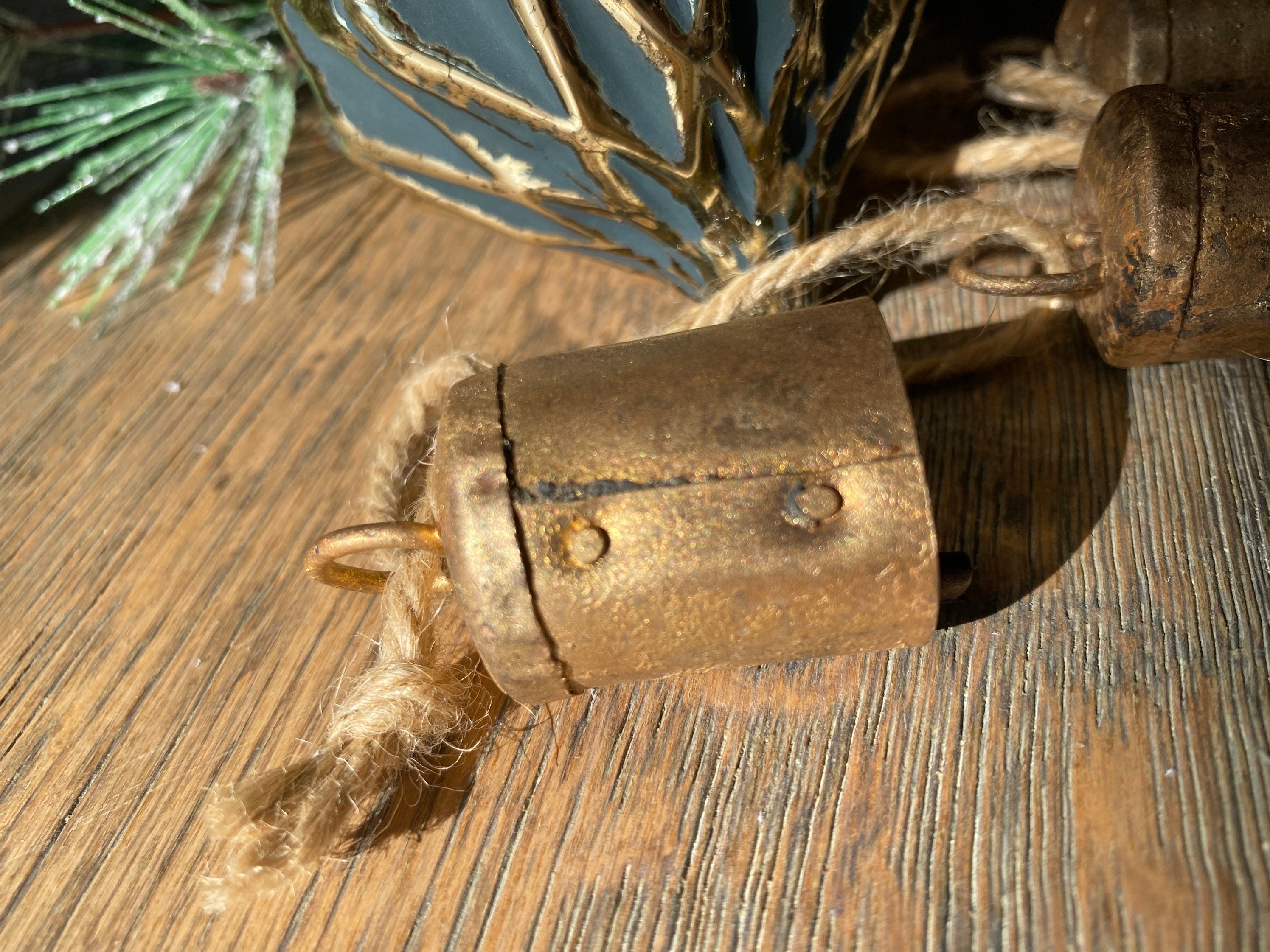 Rustic Farmhouse Bell Ornaments | Set of 4 Christmas Decor | Handmade ...