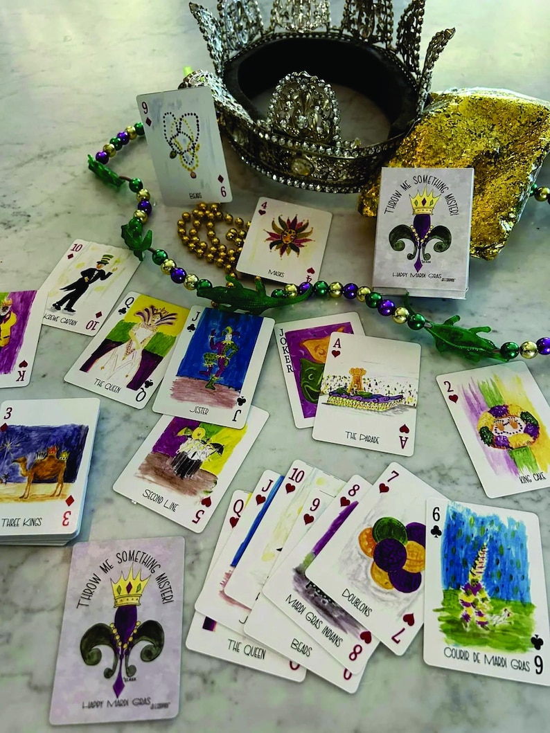 Mardi Gras Playing Cards | Unique Deck, Fun Gift Idea, Casino Style ...