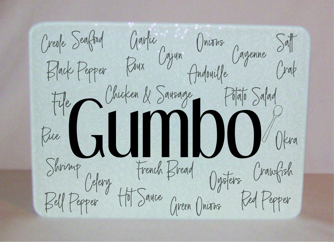 Gumbo Glass Cutting Board - Made in the USA - Etsy