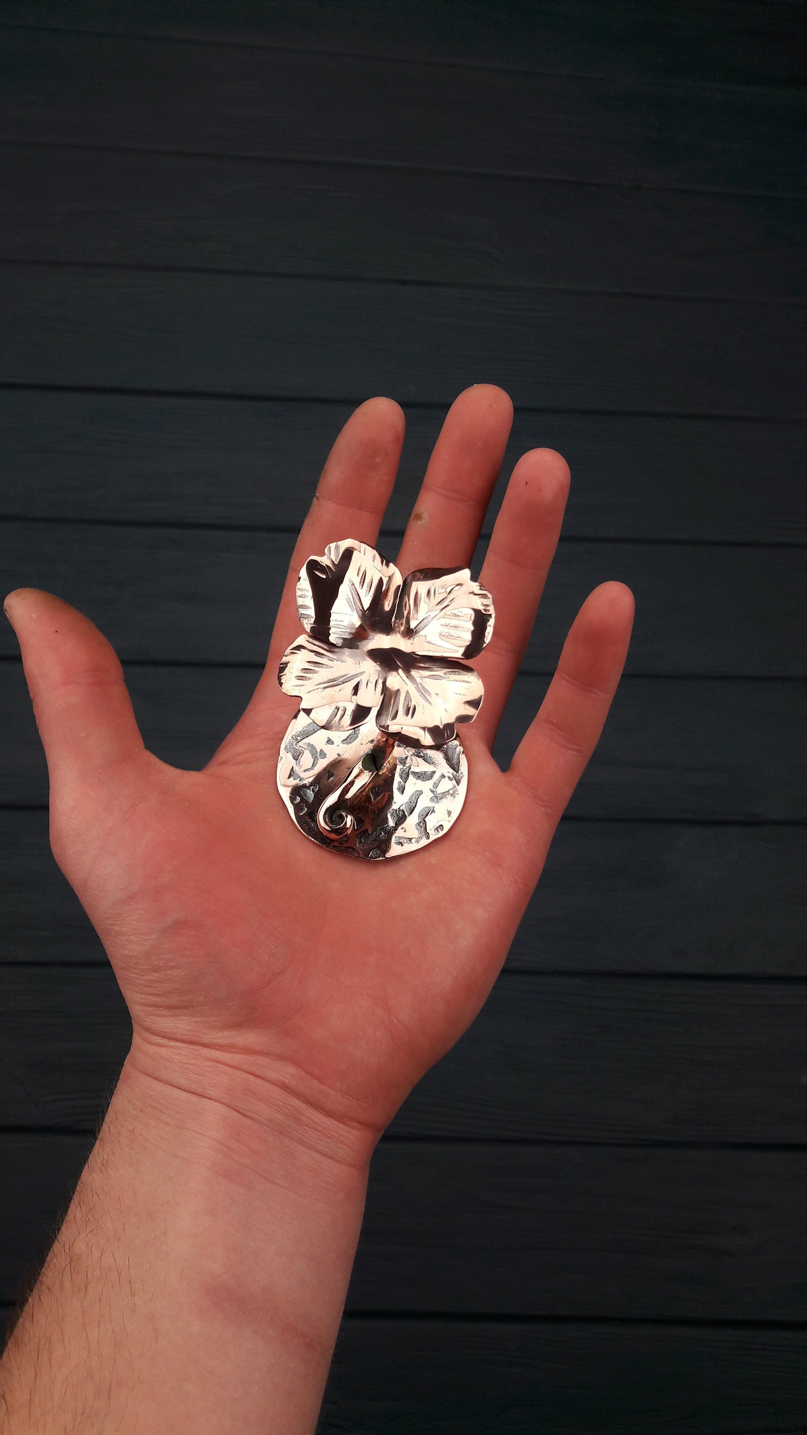 Copper Four-leaf Clover, Copper Clover, Clover, 7 Years Anniversary ...