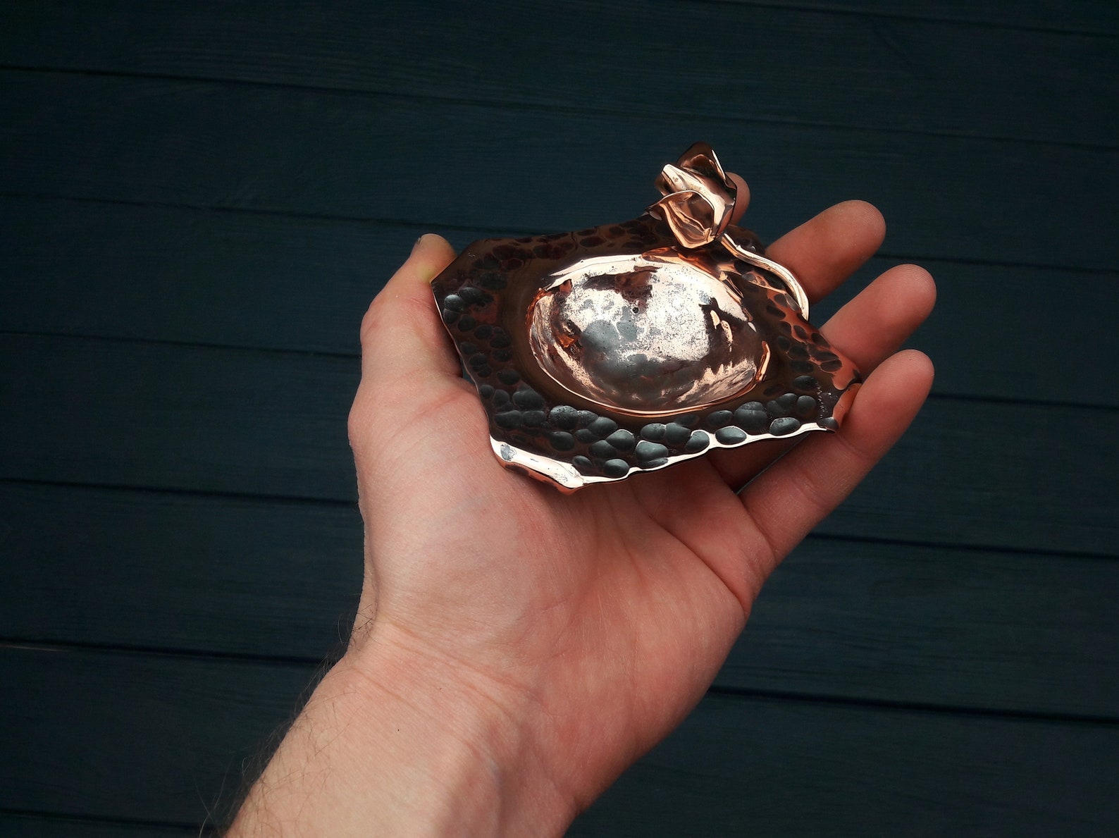 Ring Bowl Copper Ring Dish Wedding Ring Dish Personalized - Etsy