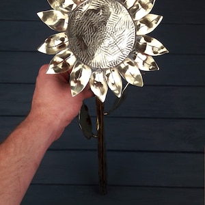 Bronze Sunflower, Bronze Sculpture, 8th Wedding Gift, 8th Anniversary ...