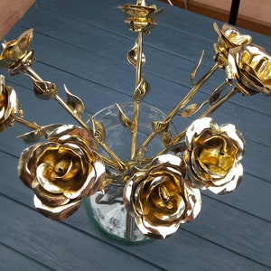 8 Bronze Roses, 8 Anniversary Gift, Bronze Gift for Her, 8 Years ...