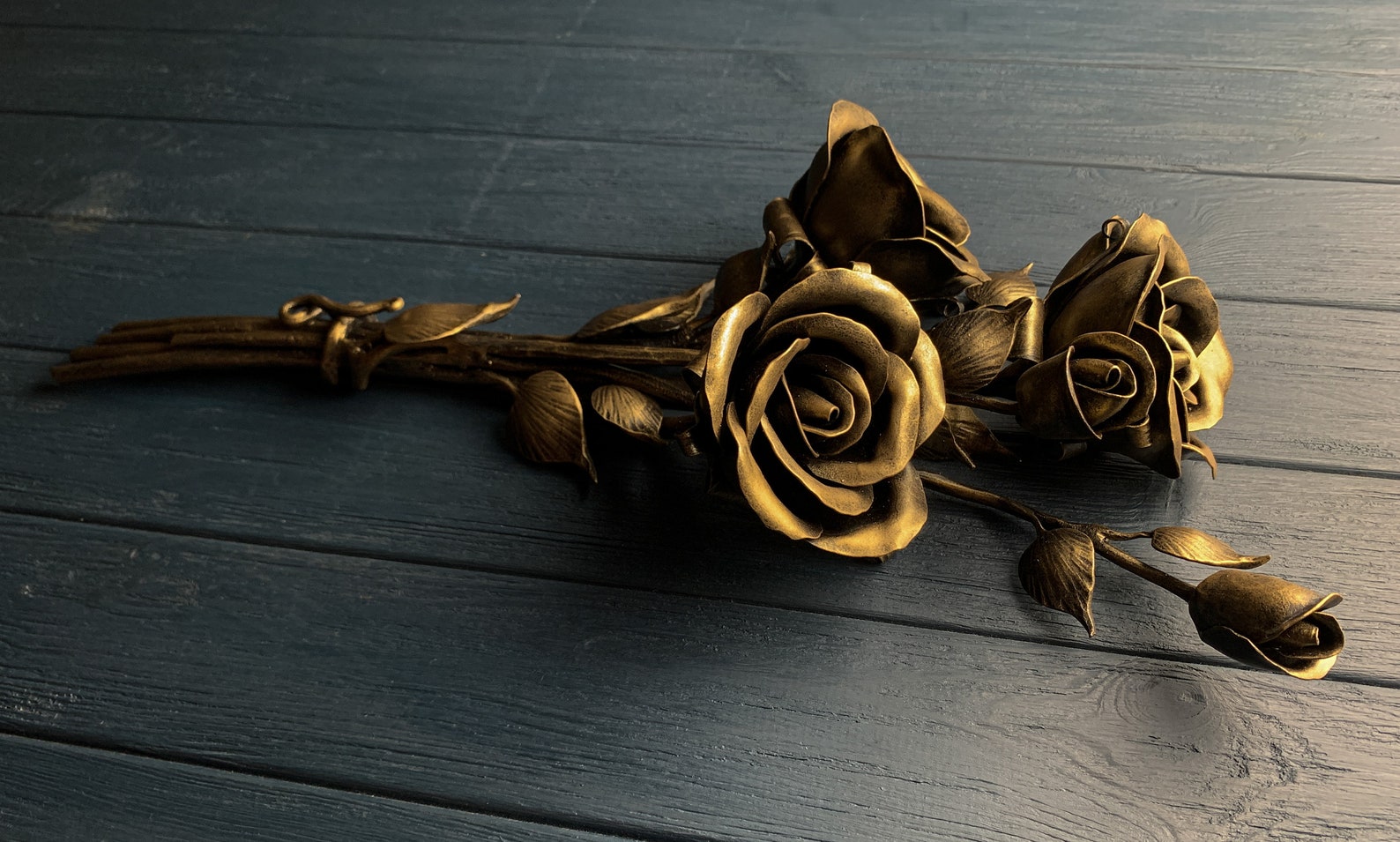 Forged Rose Sculpture, 6th Anniversary Gift, Metal Art Rose, Metal Rose ...