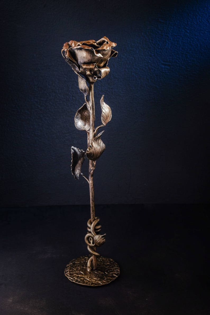 Blacksmith Made Blacksmith Steel Rose Steel Sculpture Iron Rose 6th ...