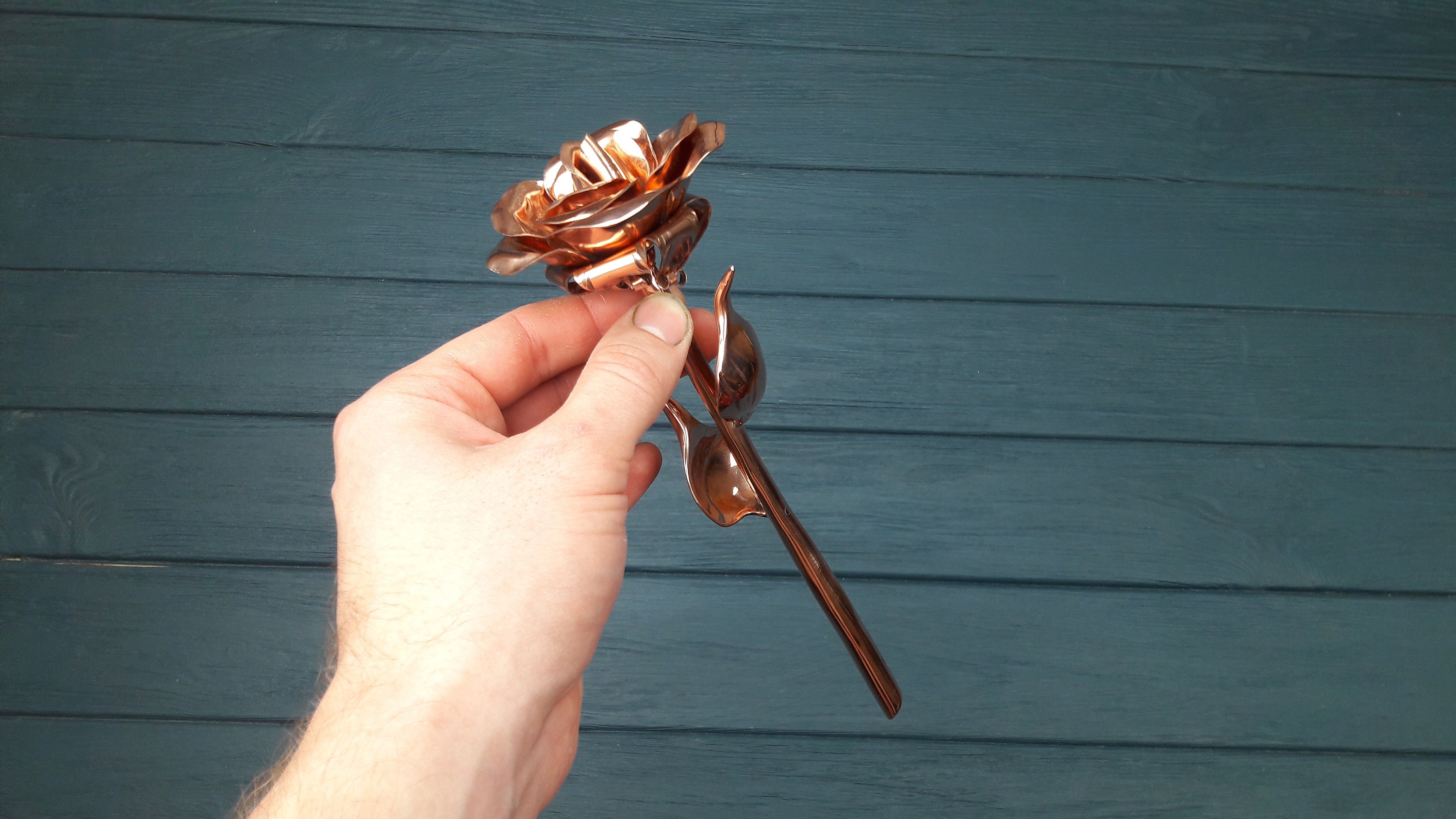 Copper jewelry copper rose 7 years anniversary copper | Etsy