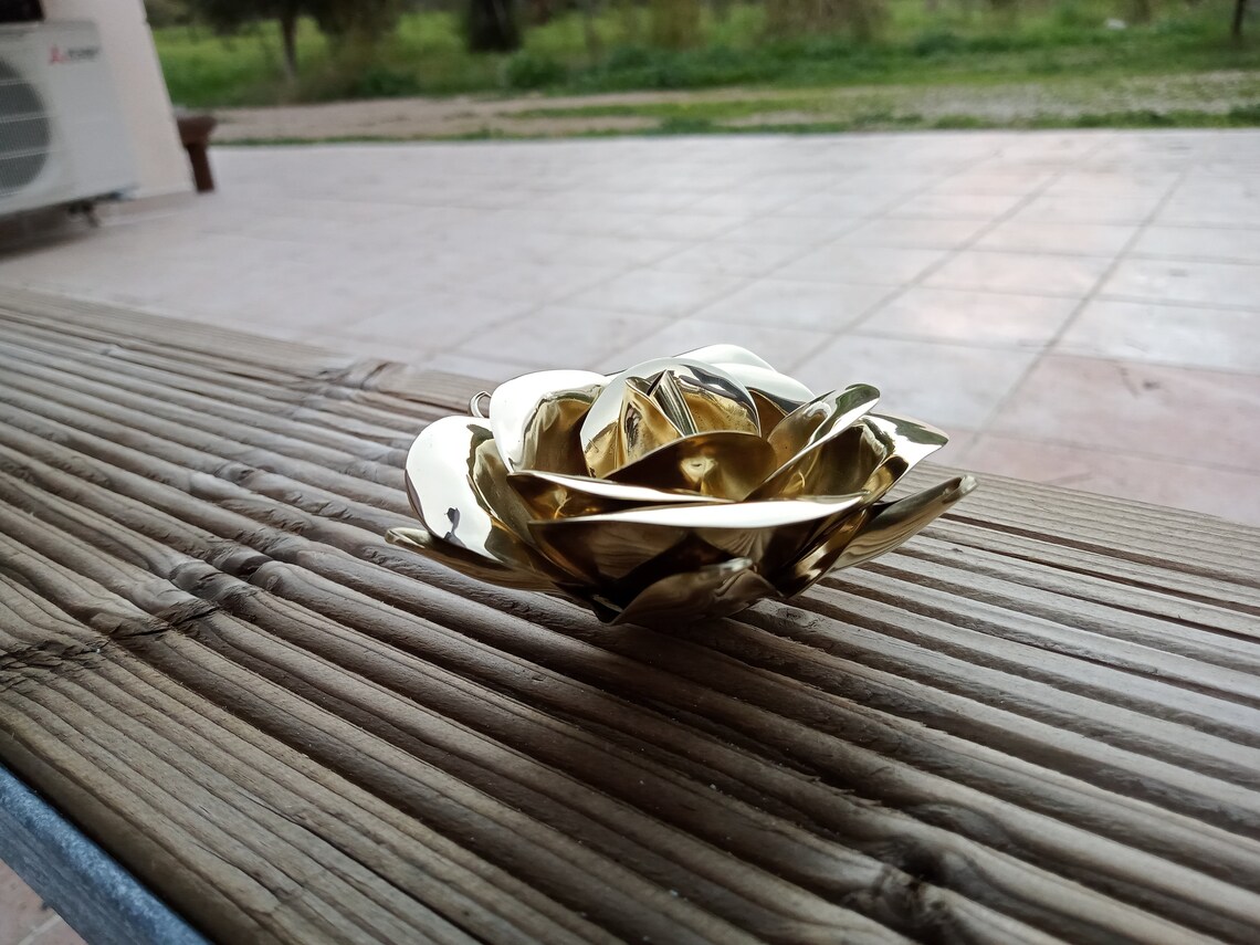 Bronze Rose Without Stem - 8th Anniversary Gift, Bronze Flower, Bronze ...