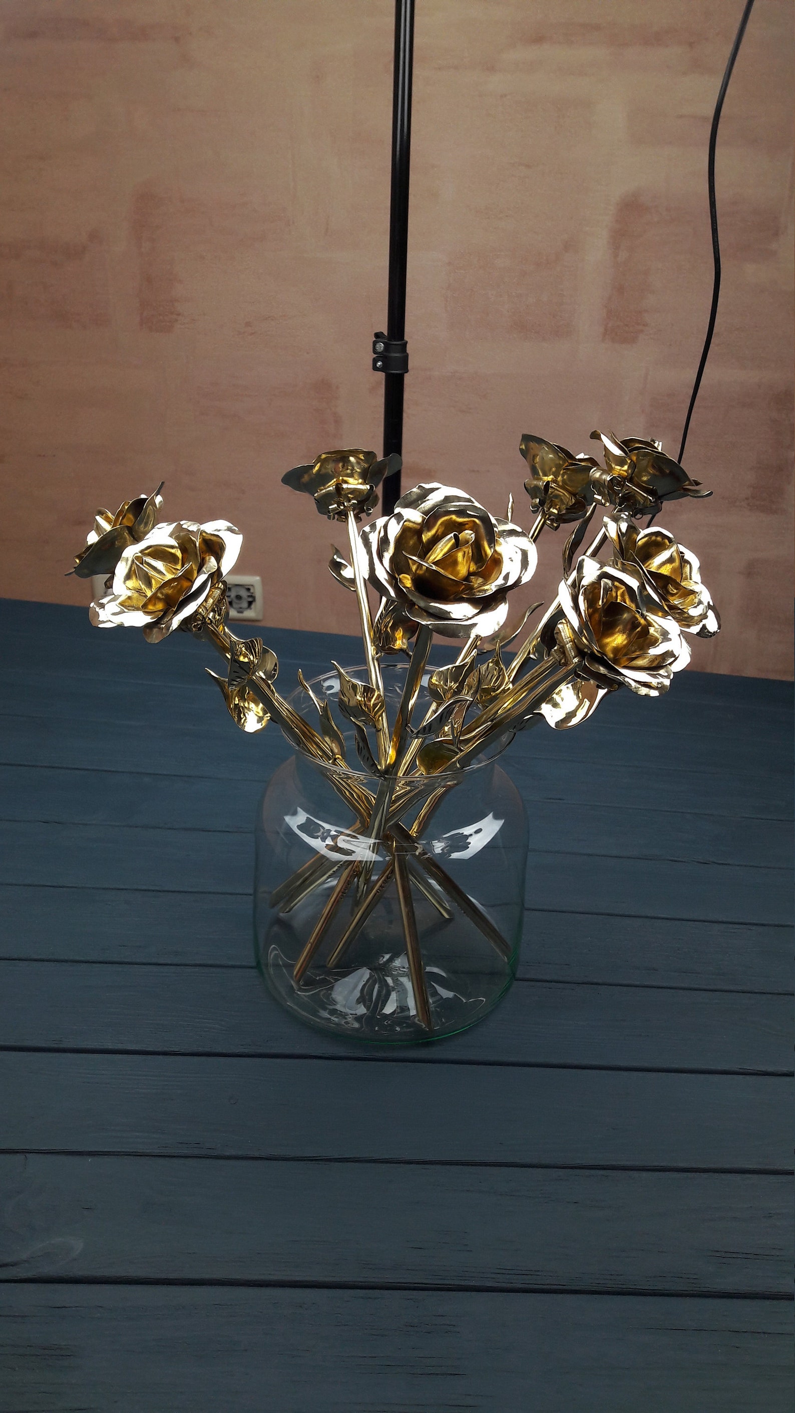8 Bronze Roses 8 Anniversary Gift Bronze Gift for Her 8 - Etsy