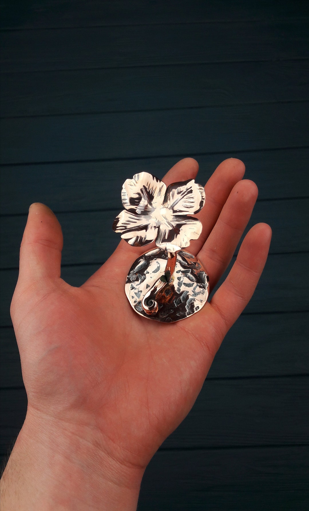 Copper Four-leaf Clover, Copper Clover, Clover, 7 Years Anniversary ...