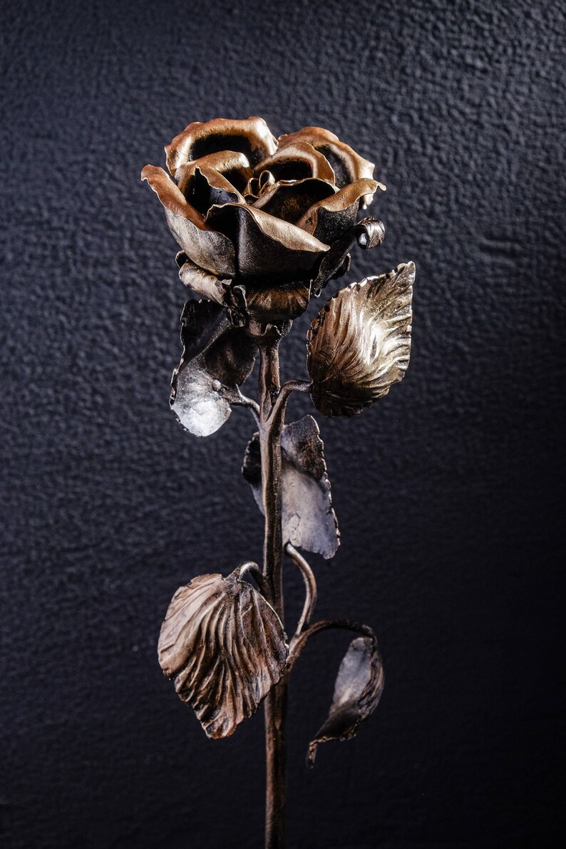 Blacksmith Metal Rose Steel Rose Steel Sculpture Iron Rose 6th - Etsy