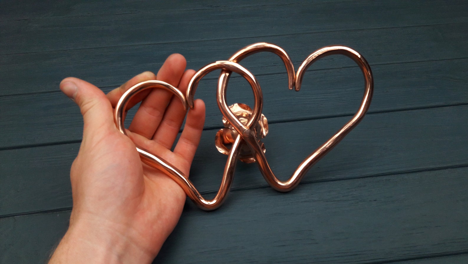 Copper Hearts, 7th Anniversary for Woman, Copper Family Hearts , Copper ...