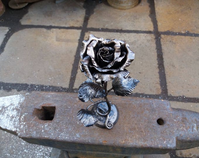 Rose Sculpture Metal Sculpture 6th Wedding Gift Blacksmith - Etsy