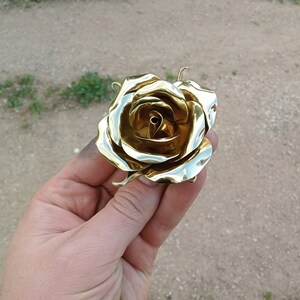 Bronze Rose Without Stem - 8th Anniversary Gift, Bronze Flower, Bronze ...